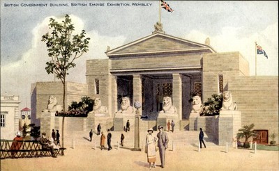 Wembley England Government Bldg British Empire Exhibition Vintage ...