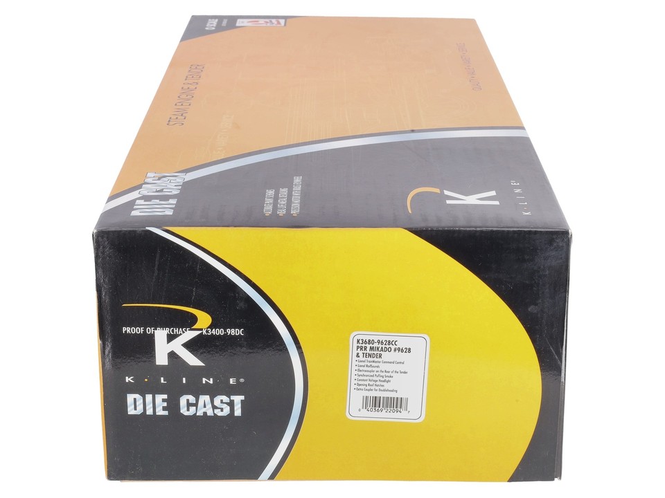 K-Line K3680-9628CC O Gauge PRR Mikado Steam Engine & Tender #9628 w ...