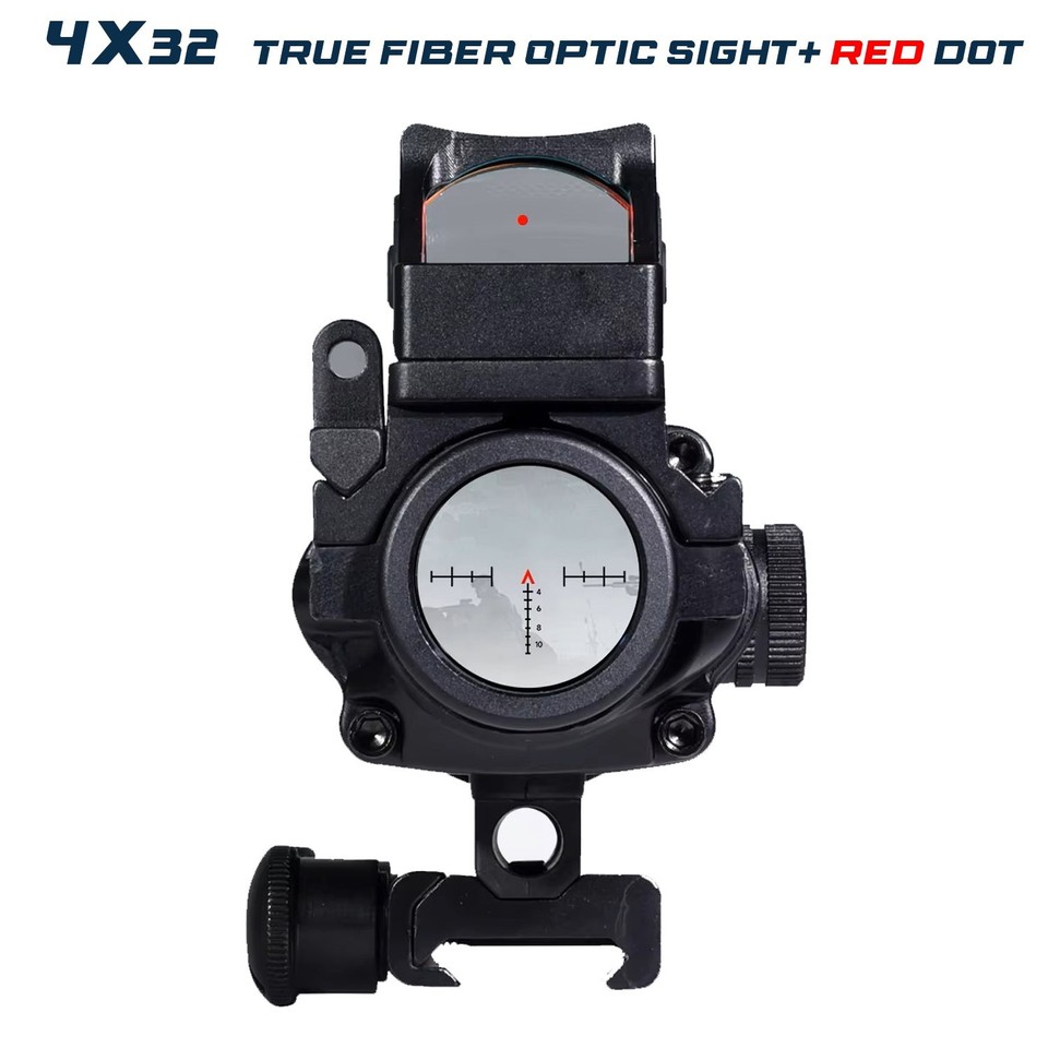 ACOG 4x32 True fiber Optic Red Green Chevron Red Dot Sight Scope ...