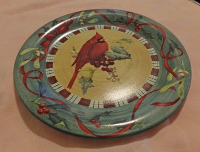 Lenox Winter Greetings Everyday Stoneware Cardinal 10 3/4" Dinner Plate ...