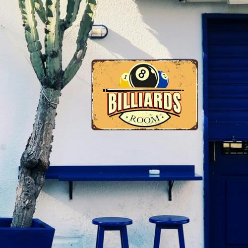 Billiards Room Decor Funny Billiards Tin Sign Pool Table Accessories ...