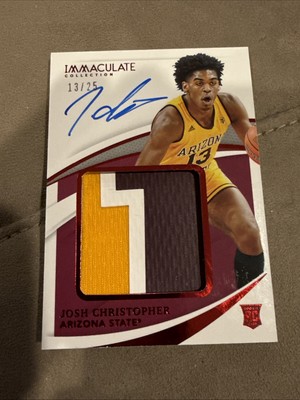2021 Immaculate Collegiate Josh Christopher Rookie Patch Auto Red /25 ...