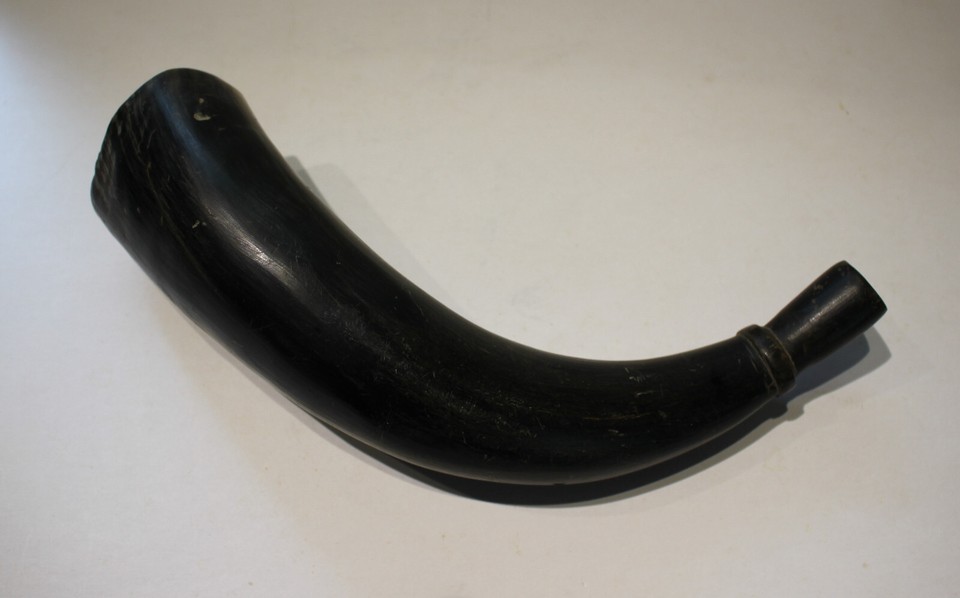 Antique Vintage Black Powder Horn Muzzleloader | eBay