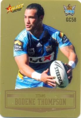 2012 Select NRL Champions Peel & Reveal GC58 Bodene Thompson - Gold ...