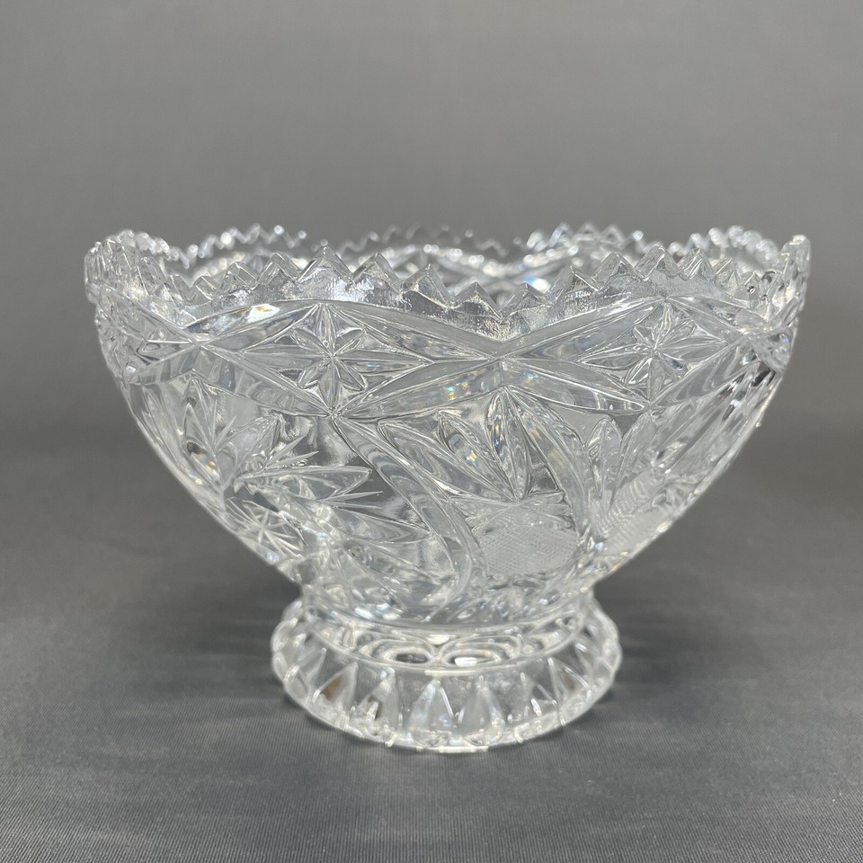 Fairfield Lead Crystal Footed Bowl 6 1/4" Collectors Crystal Galleries ...