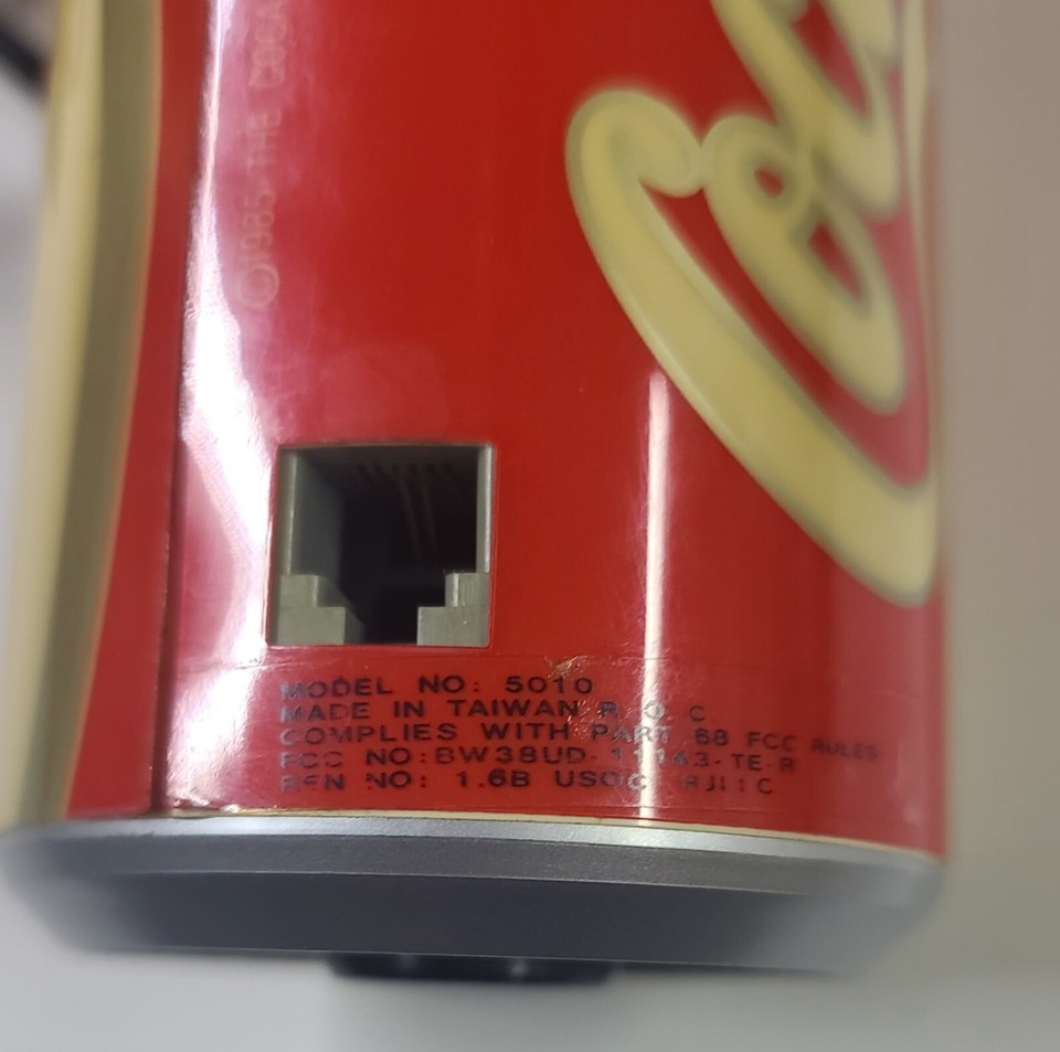 Vintage Coke Coca-cola plastic soda pop can telephone 1985 Works ...