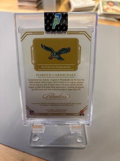 2023 Panini Flawless Harold Carmichael Jersey Patch Auto Autograph #24/ ...