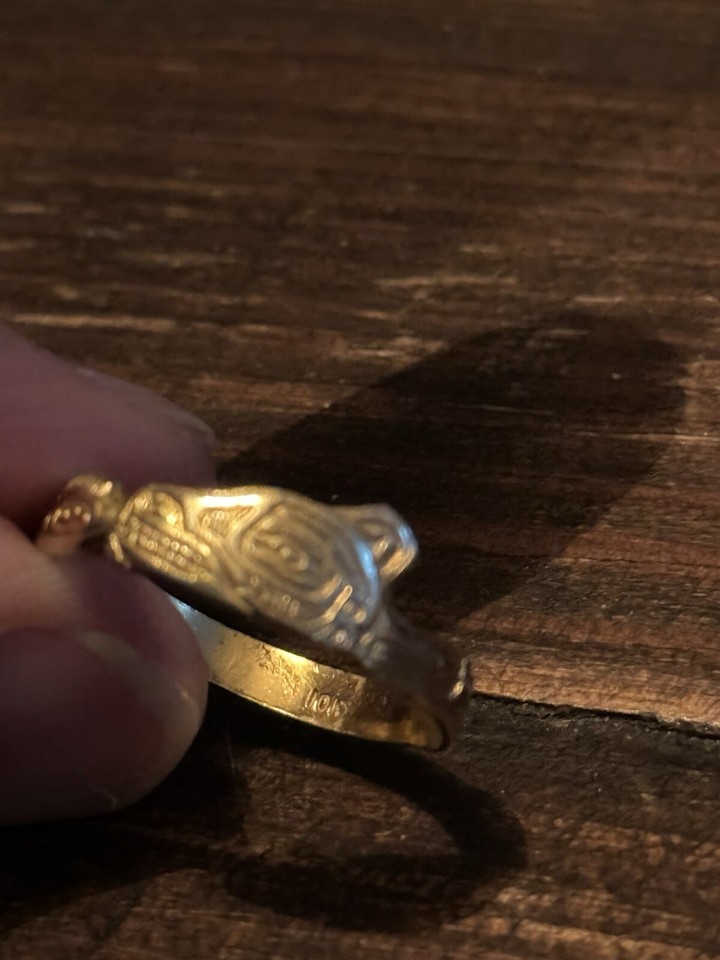 Vintage Alaskan Men’s Ring “Tlingit/Haida” Solid Gold “Wolf” Bill ...