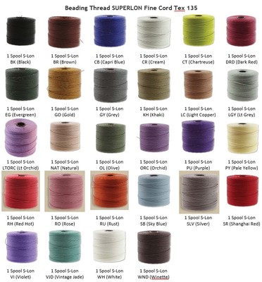 Beading Thread Tex 135 S-Lon Fine Cord | eBay