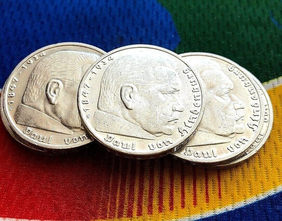 Germany 1936 G WW2 5 Mark German Silver Coin Third Reich Reichsmark | eBay