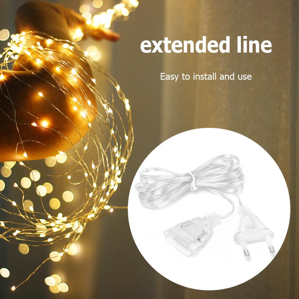 LED Light String Extension Power Cord for Home Christmas Garland Lamp ...