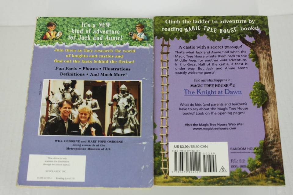 2X Magic Tree House #2 The Knight at Dawn + Research Guide: Knights and ...