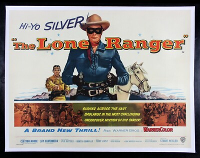 THE LONE RANGER CineMasterpieces ORIGINAL MOVIE POSTER WESTERN COWBOY ...