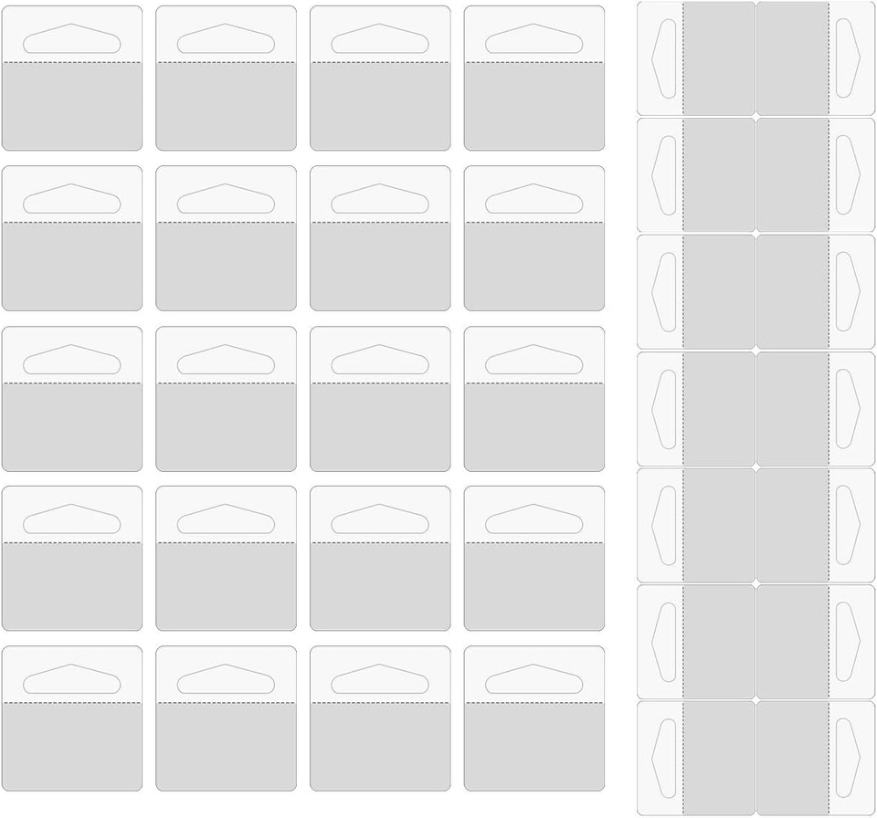 308 Pieces Slot Hole Adhesive Hang Tabs, Plastic Retail Hang Tags ...