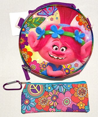 Peace Love Trolls 3 Set: Lunch Bag, Pencil Case and Carabiner | eBay ...