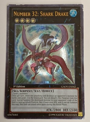 Yugioh Number C32: Shark Drake Veiss 1st Edition GAOV-EN042 Ultimate ...