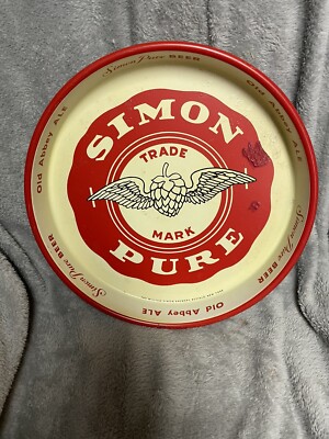 SIMON PURE BEER TRAY "THE BEST TASTE IN TOWN" OLD ABBEY ALE | eBay