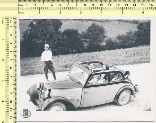 163 People in Old-Timer Man Driving Car vintage original photo snapshot ...