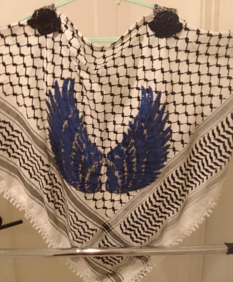 Palestinian Arabian Handmade Modern Shmagh (Scarf) Poncho Cotton/Linen ...
