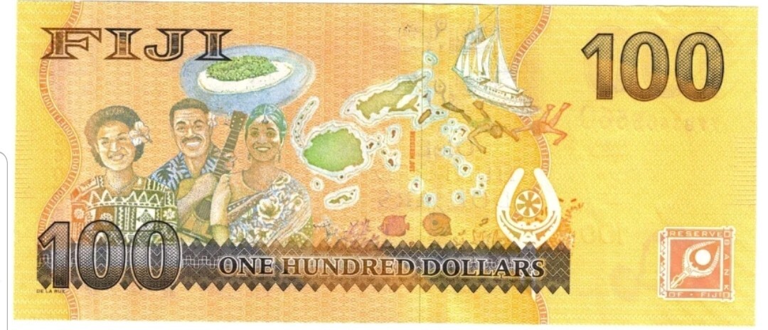 2022 Fiji 100 Dollars Banknote Uncirculated.100 Fijian Dollars FJD ...