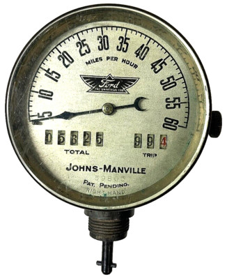 1913-1916 Ford Script Model T Speedometer - Johns Manville