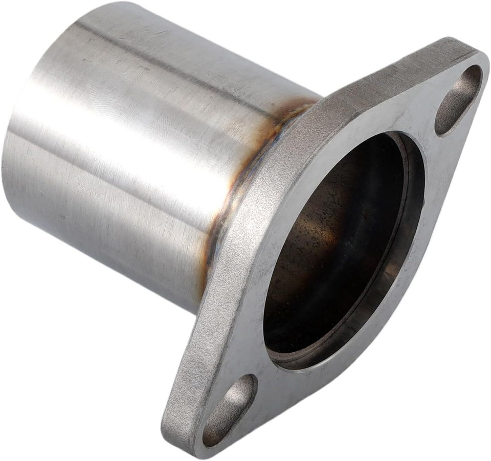 2 BOLTS 3" OD Universal Quick Fix Exhaust Triangle Flange Repair Pipe ...