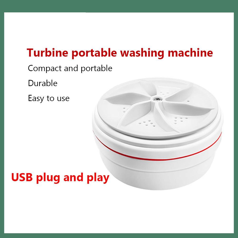 Washing Machine Rotating Mini Ultrasonic Turbo Washer for Travel (With ...
