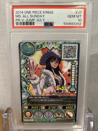 PSA 10 Nico Robin Ms All Sunday One Piece Kings Carddass Card Japanese ...