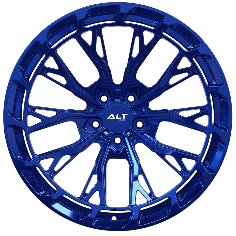 20" ALT Forged RSL-10R Chrome-Blue Wheels for Cadillac CT5-V Blackwing ...