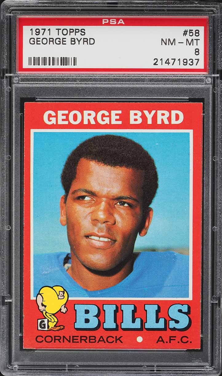 1971 Topps FB Card # 58 George Butch Byrd Buffalo Bills PSA 8 NM-MT | eBay
