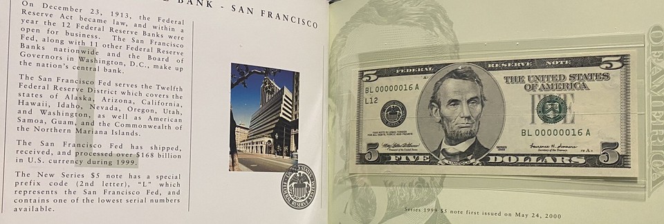 PRICE IS PER NOTE 12 Trinary dollar 1999 $1 dollar Super Low #00000016 ...