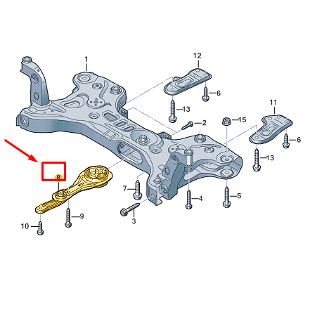 VW POLO AW MK6 Engine Pendulum Support 2Q0199851D NEW GENUINE | eBay