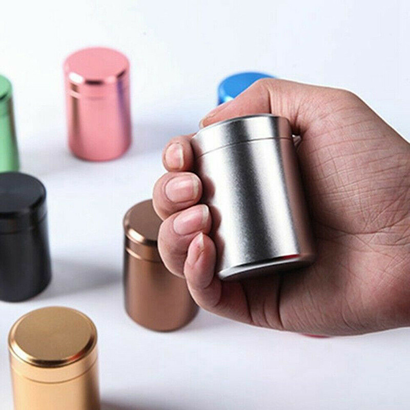 Airtight Smell Proof Metal Herb Can Portable Travel Tea Stash Jar ...