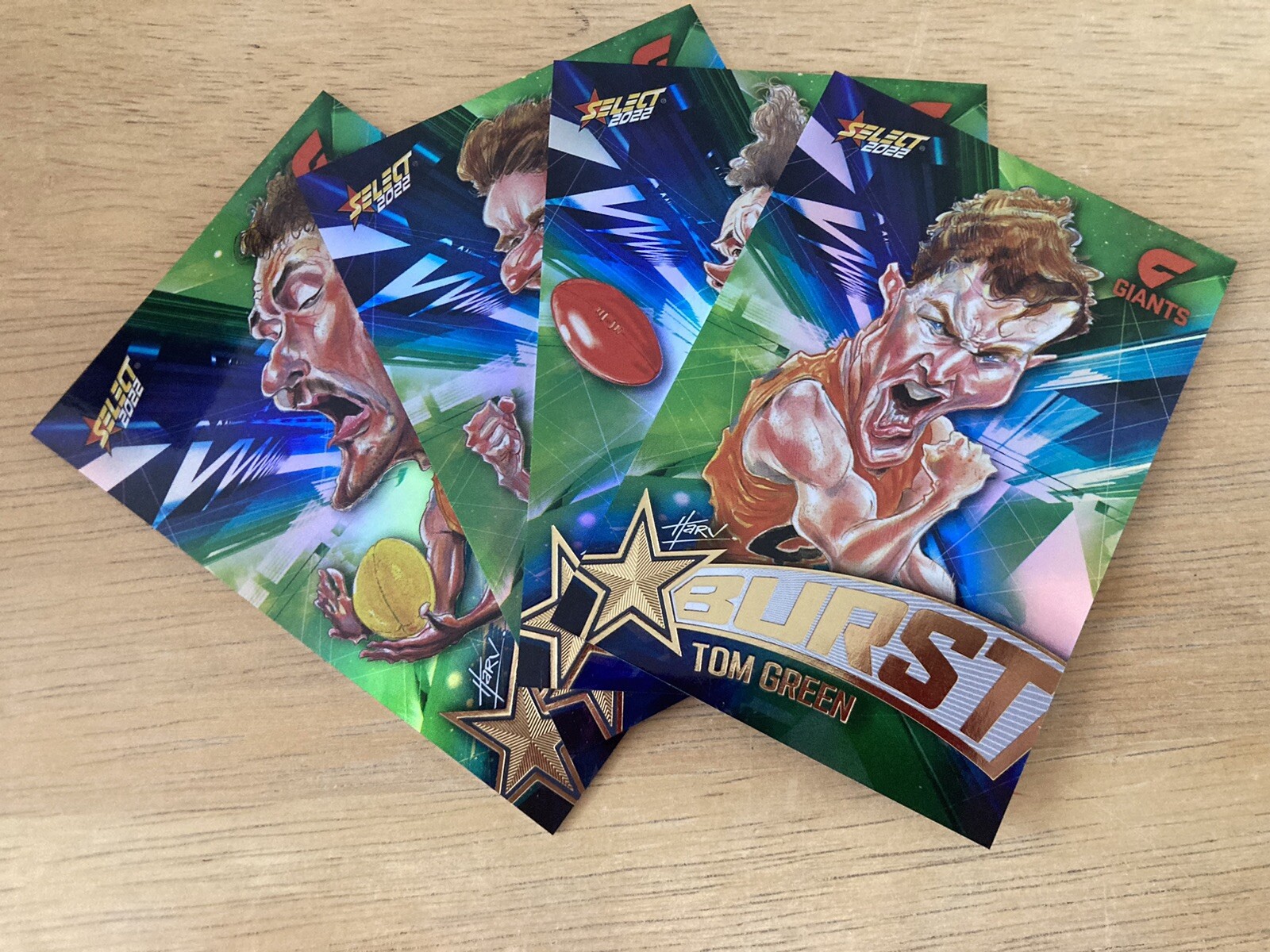 2022 AFL Select Star Burst Shatter GWS Team Set 4 Cards | eBay Australia