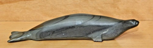 Original Hand Carved Inuit First Nation Soapstone Seal Sculpture 1980's ...