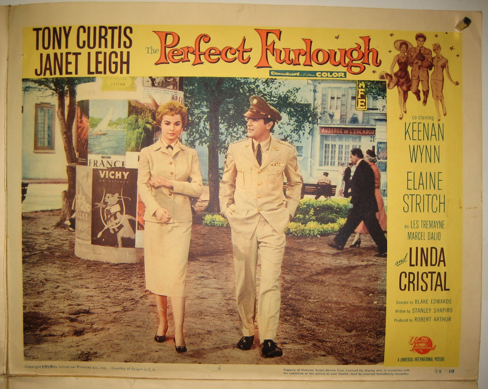 The Perfect Furlough Original Lobby Cards 1958 Tony Curtis, sexy Linda ...
