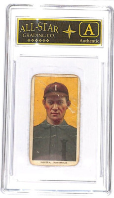 1909-11 T206 Jack Hayden Indianapolis Piedmont Back ASG A - Authentic ...