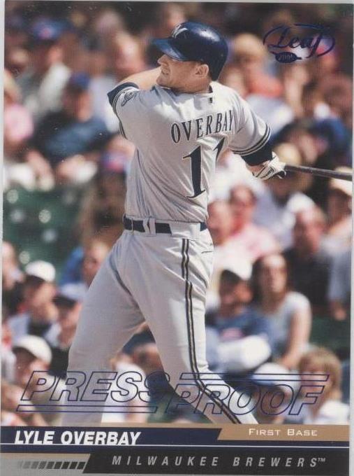 2005 Leaf - Lyle Overbay #111 Press Proof Blue /75 for sale online | eBay