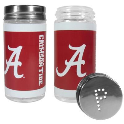 Alabama Crimson Tide Glass Salt and Pepper Shakers [NEW] Tailgate ...