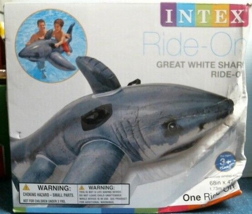 Intex 57525EP, Great White Shark Ride-On Inflatable, FREE SHIPPING | eBay