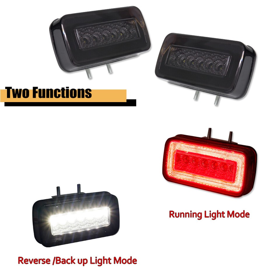 Smoked LED Rear Fog Reverse Lights For Mercedes Benz W463 G500 G550 G55 ...
