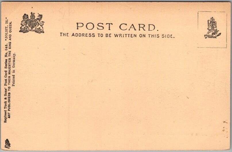 c1900s JOLIET Illinois Postcard "Controlling Works Drainage Canal" TUCK ...