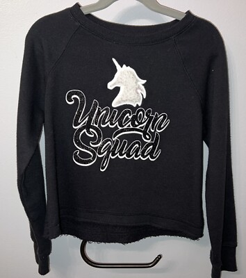 Justice Unicorn Squad Crop Sweatshirt-EUC-Size 7 | eBay