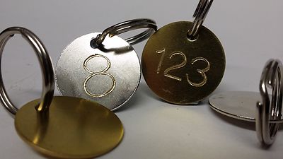 Key Ring Keyring Key Tags Engraved Personalised House Door Number 25mm ...