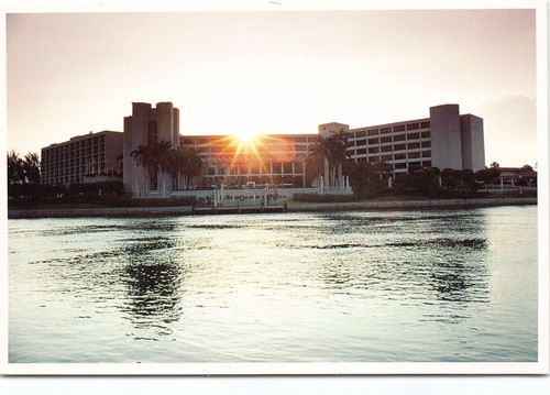 Boca Raton Hotel Club Reflection Sunset Florida FL Cont Postcard Vtg ...