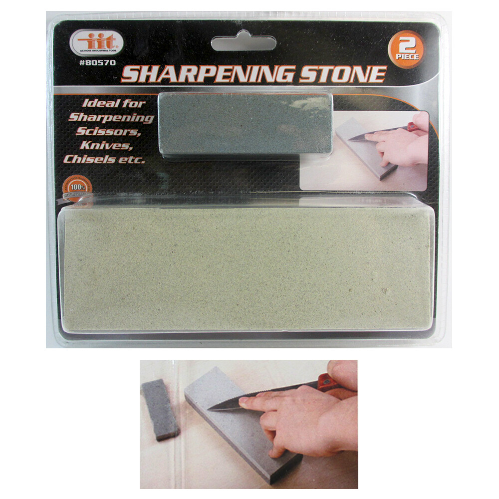 2 Pc 6" Aluminium Oxide Sharpening Stone Dual Grit Hone Knife Blade ...