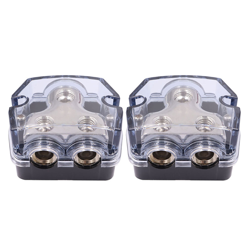 US 2 Way Power Distribution Block 0 Gauge in Out Power Ground ...