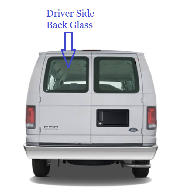 Fits Ford Econoline Van 1992-2014 Driver Side Left Back Glass Movable ...