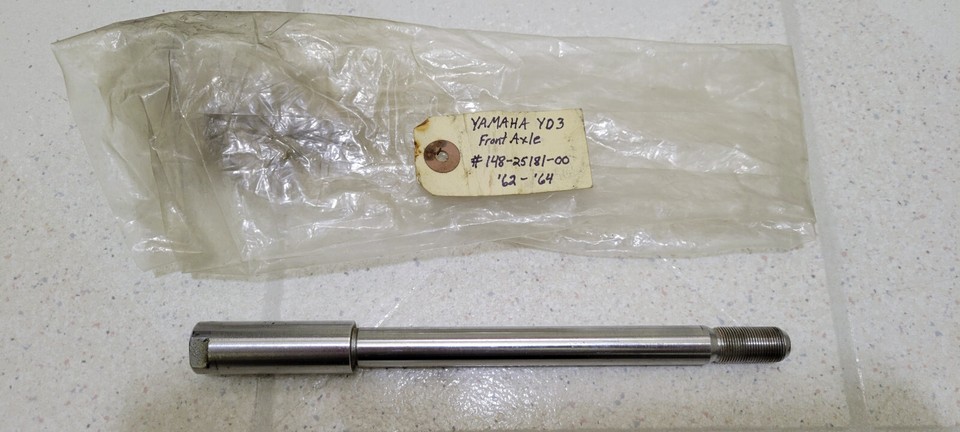 OEM Yamaha YD3 ('62-'64) Front Axle - Part# 148-25181 N.O.S. VINTAGE | eBay