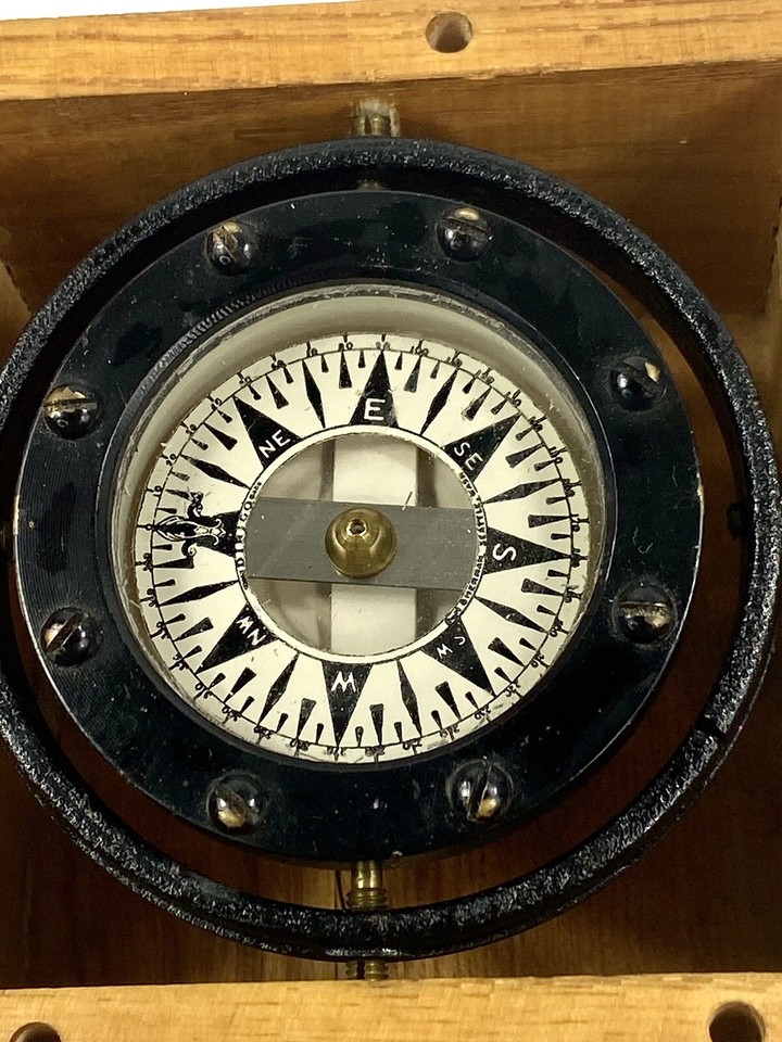 Vintage Maritime DIRIGO E. M. Sherman Nautical Sailing Ship Compass in ...